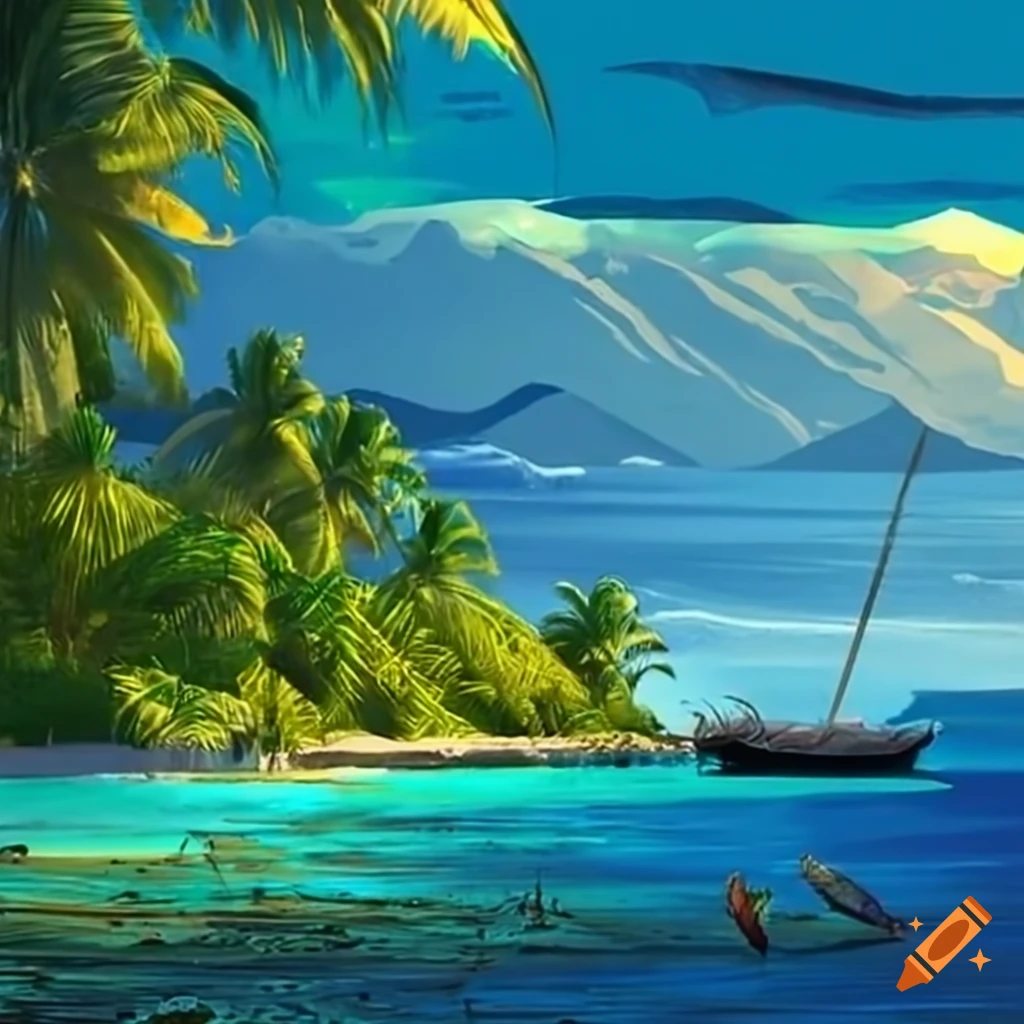 Beautiful tropical beach in fiji