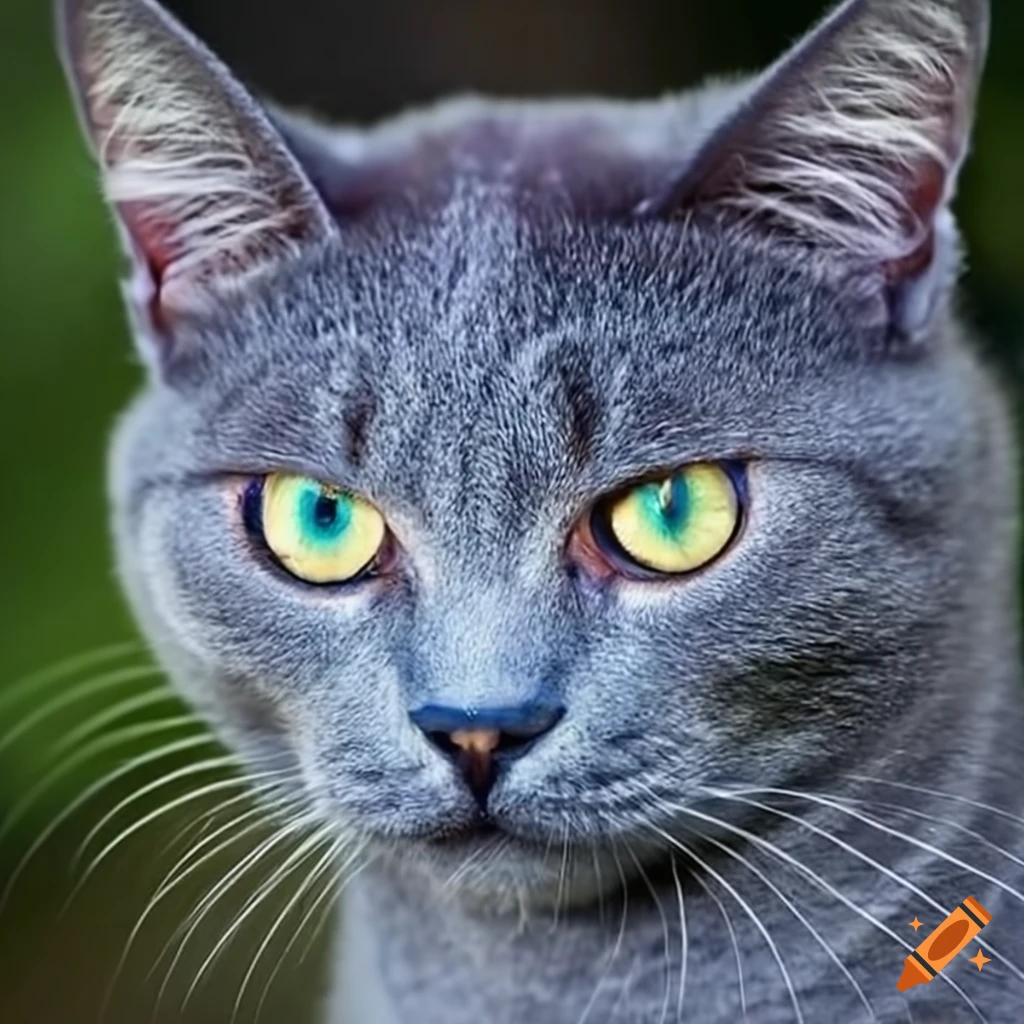 Blue cat illustration