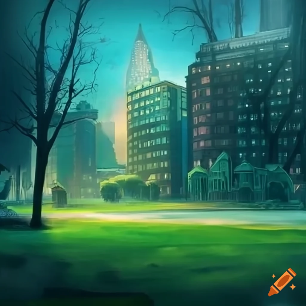 Banner of a beautiful and peaceful city park