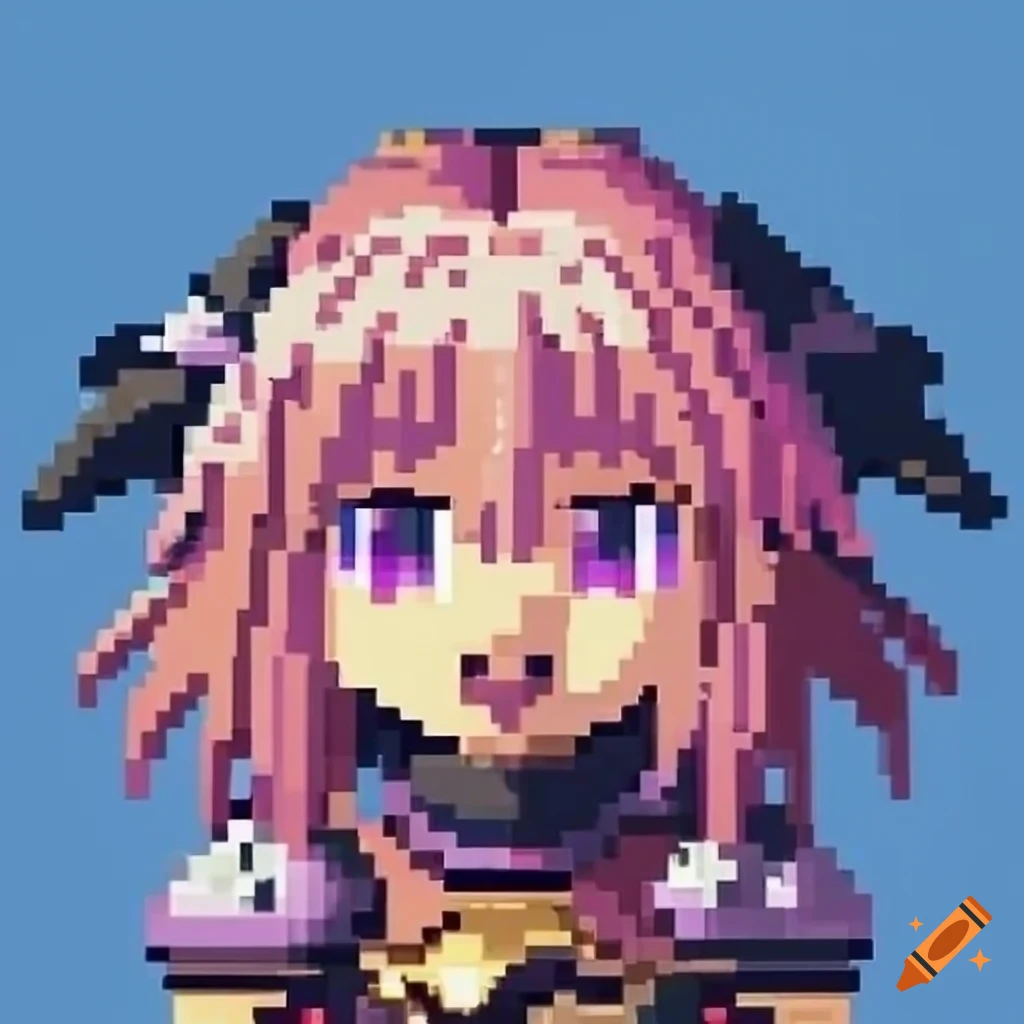 Pixel art screenshot of astolfo from a video game on Craiyon