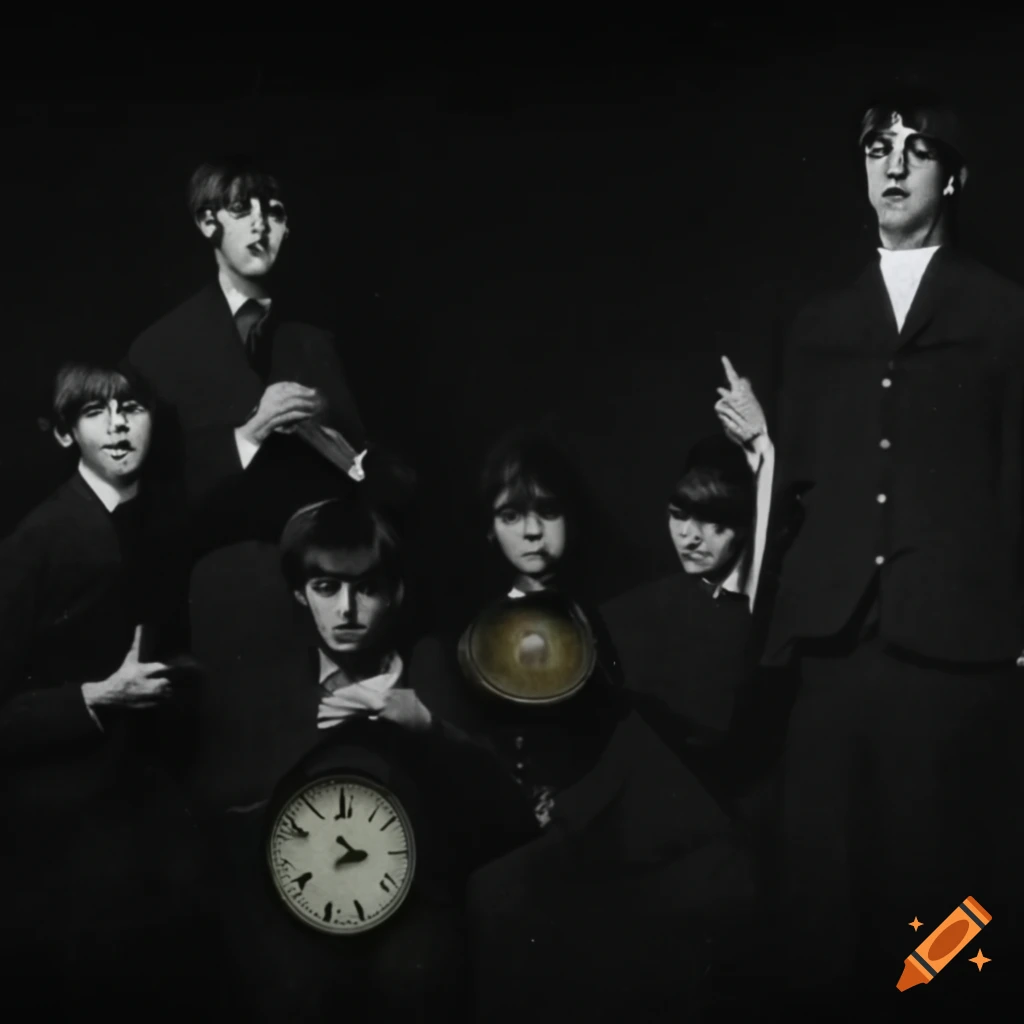 The beatles with clocks