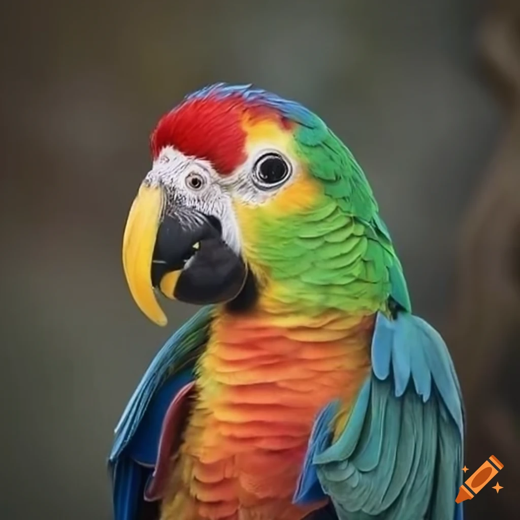 Parrot pirate on a perch
