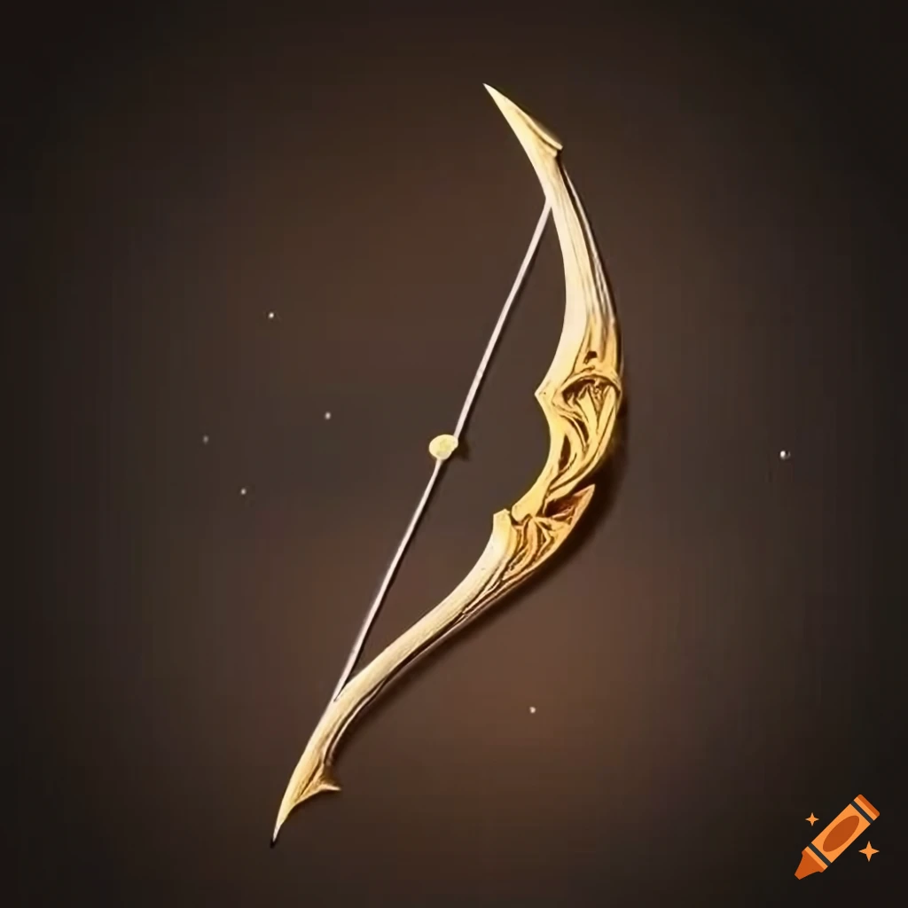 Elven longbow with moon motif