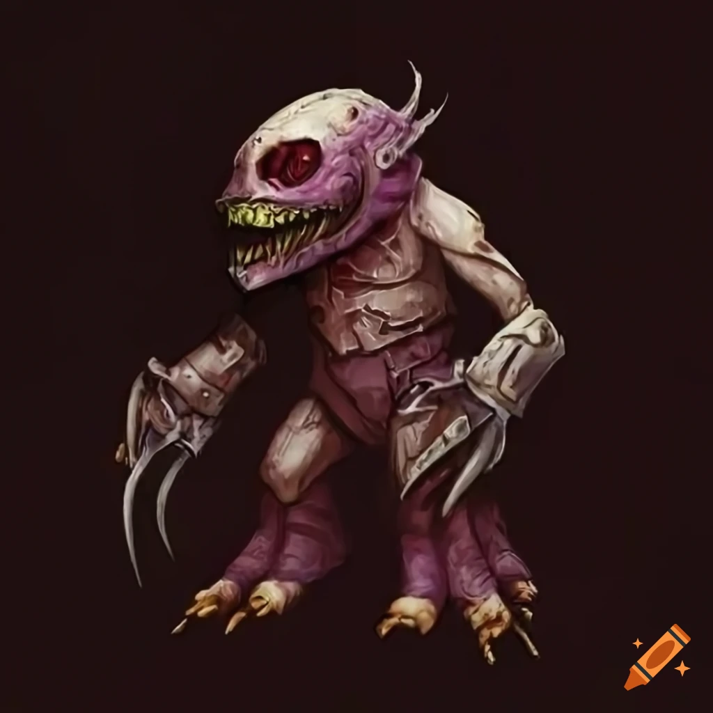 Full body view of a disease cultist themed conjured creature on Craiyon