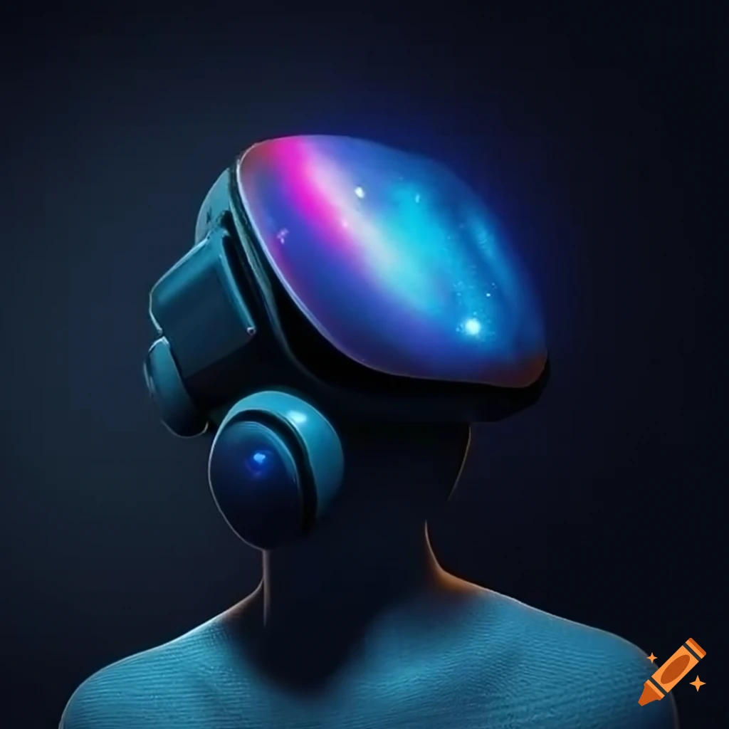 Vr headset with galaxy design