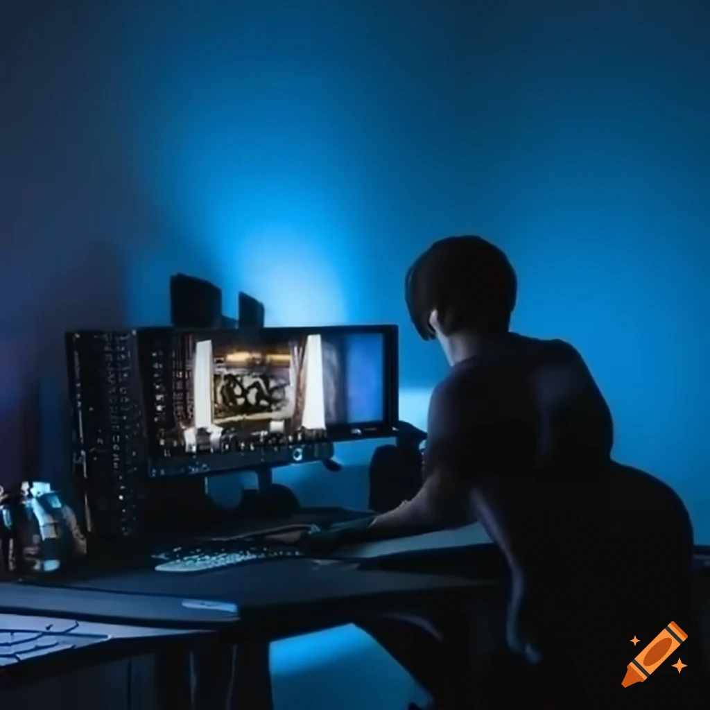Image of a stylish hacker working on his gaming setup