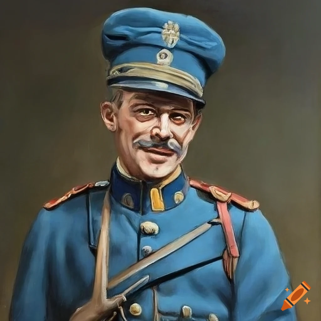 Portrait of a french soldier from 1916