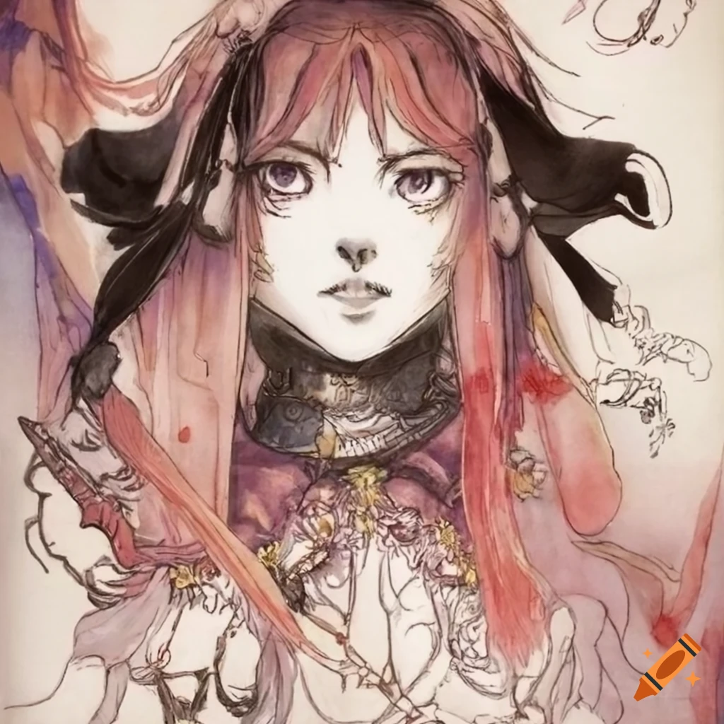 Astolfo character concept art by yoshitaka amano on Craiyon