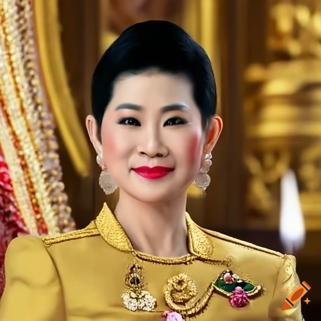 Portrait of queen suthida of thailand on Craiyon