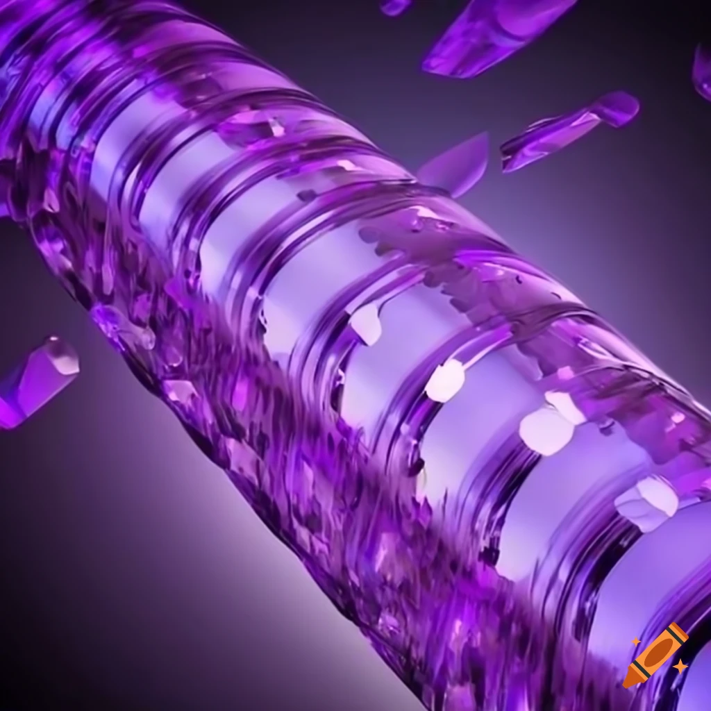 Purple crystal pneumatic tube on Craiyon