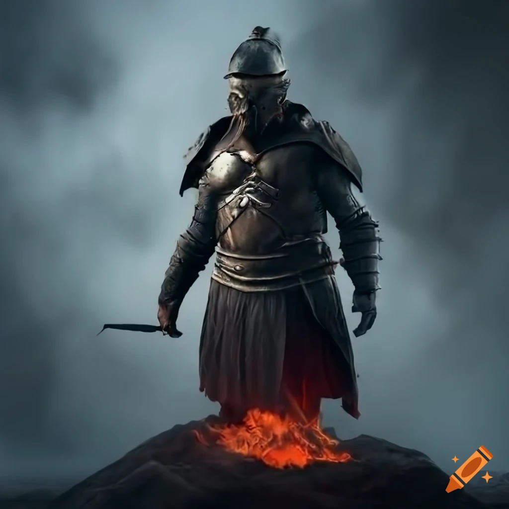 Photorealistic image of a penguin in gladiator armor on Craiyon