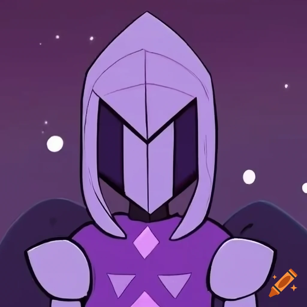 Screenshot of steven universe character in knight armor on Craiyon