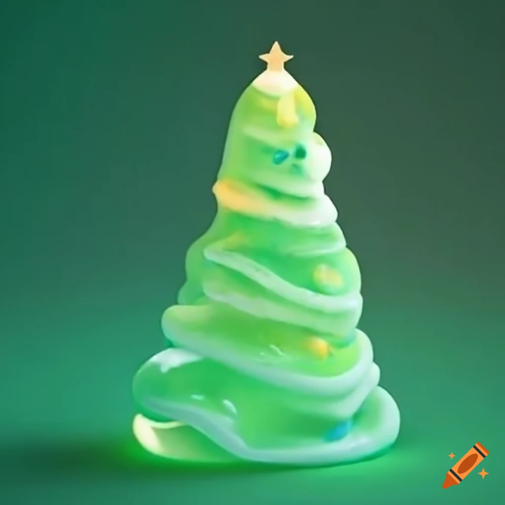 Christmas tree made of slime