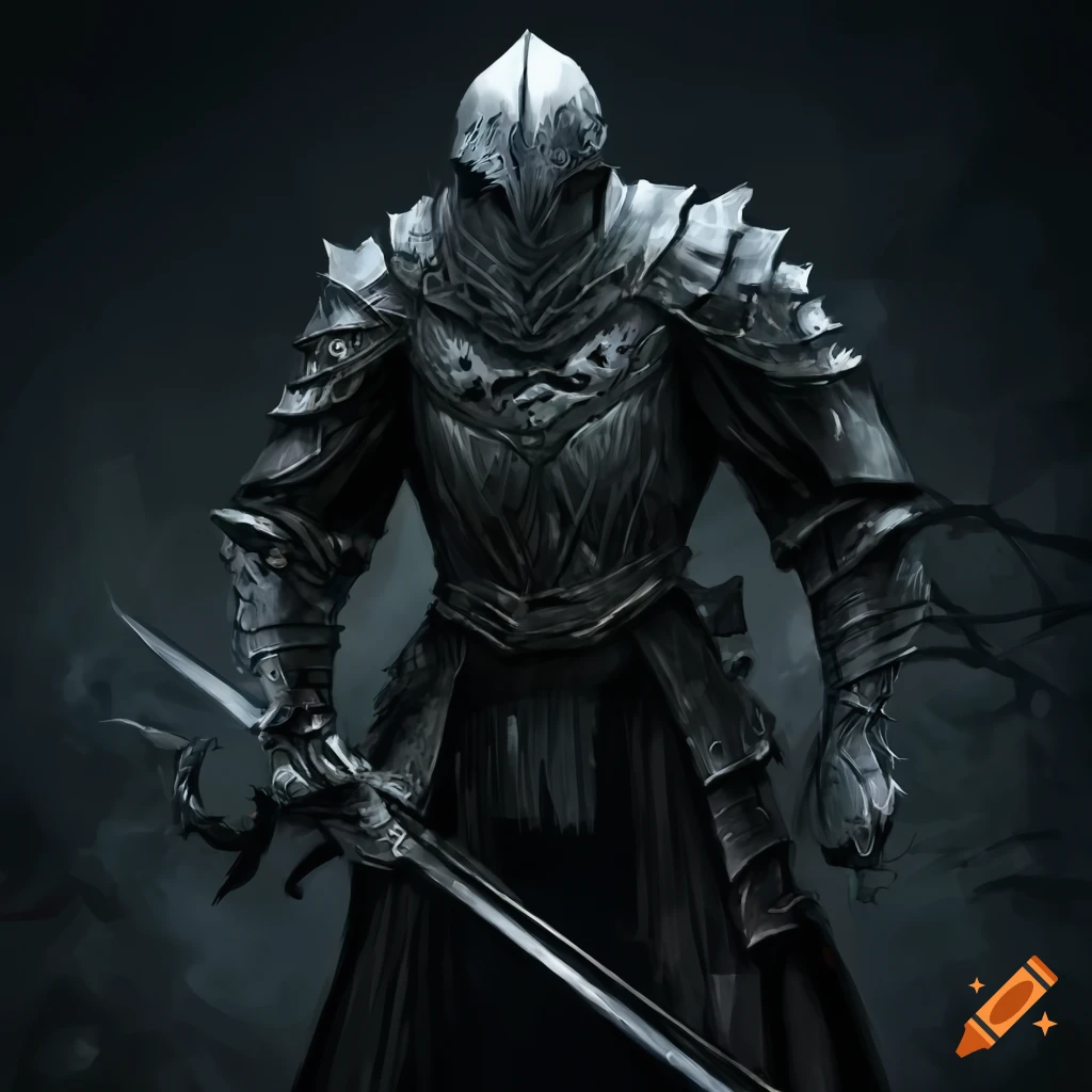 Dark fantasy knight inspired by dark souls on Craiyon