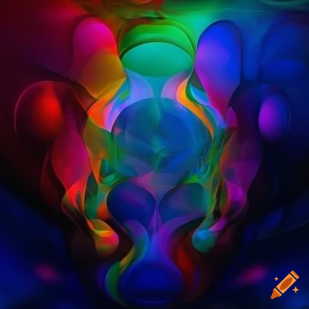 Colorful abstract art with surreal elements on Craiyon