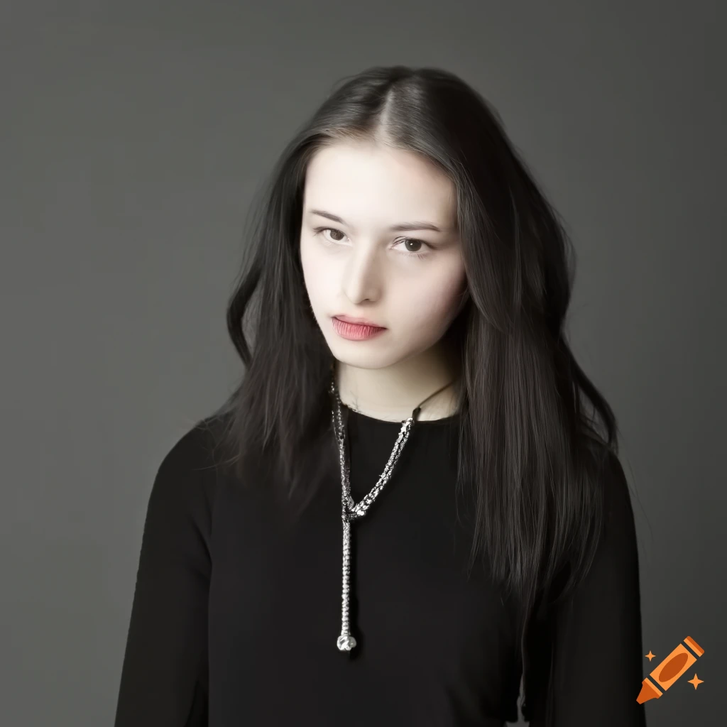 Portrait of a young woman with edgy style