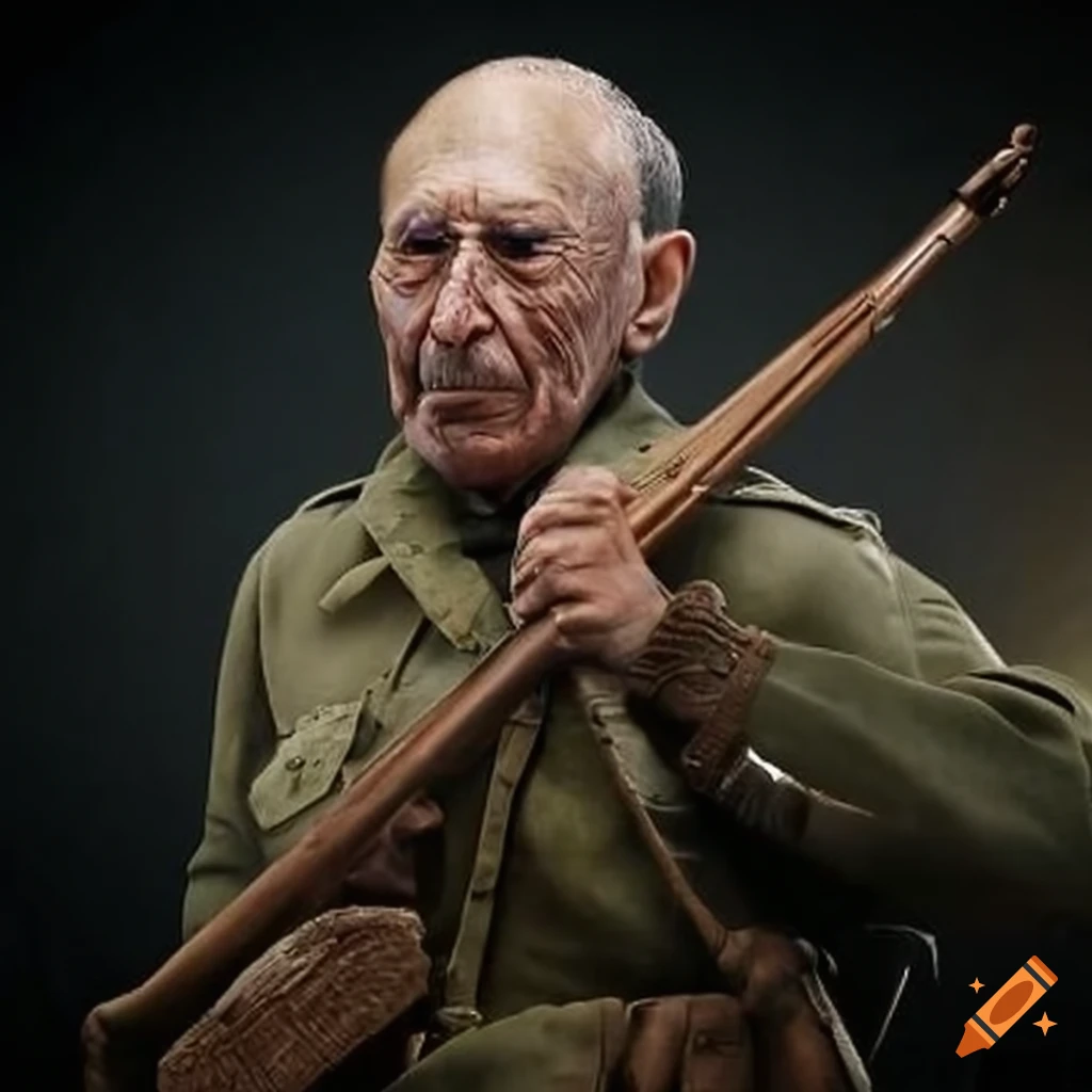 Image of a man in pain during world war 2