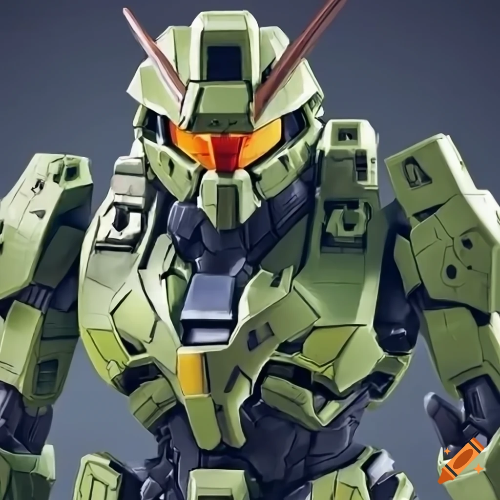 Image of Master Chief in Gundam suit on Craiyon