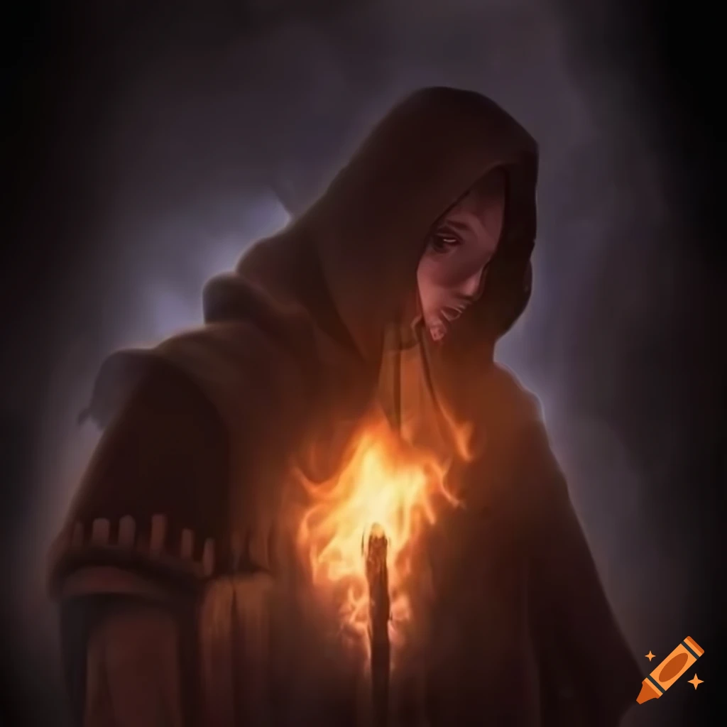 Epic wizard casting a spell with a staff on Craiyon