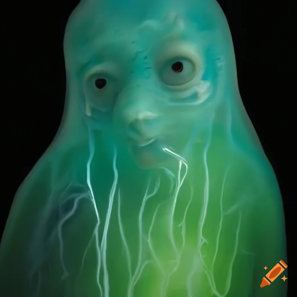 Gelatinous humanoid creature on Craiyon