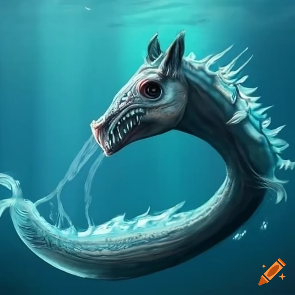 Image of water horse monsters on Craiyon