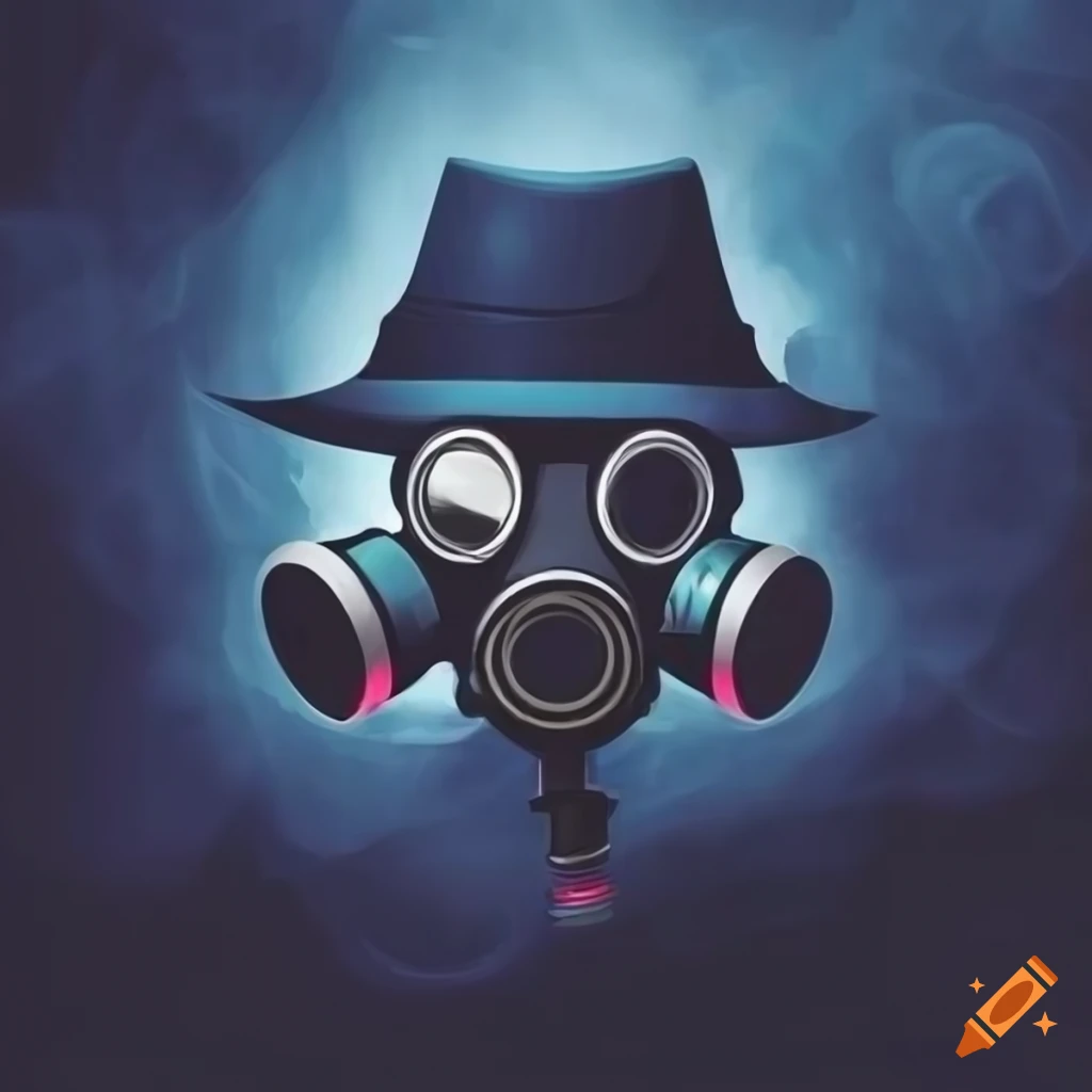 Gaming community logo with fedora and gas mask