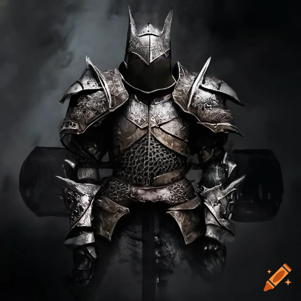 Dark knight armor illustration on Craiyon