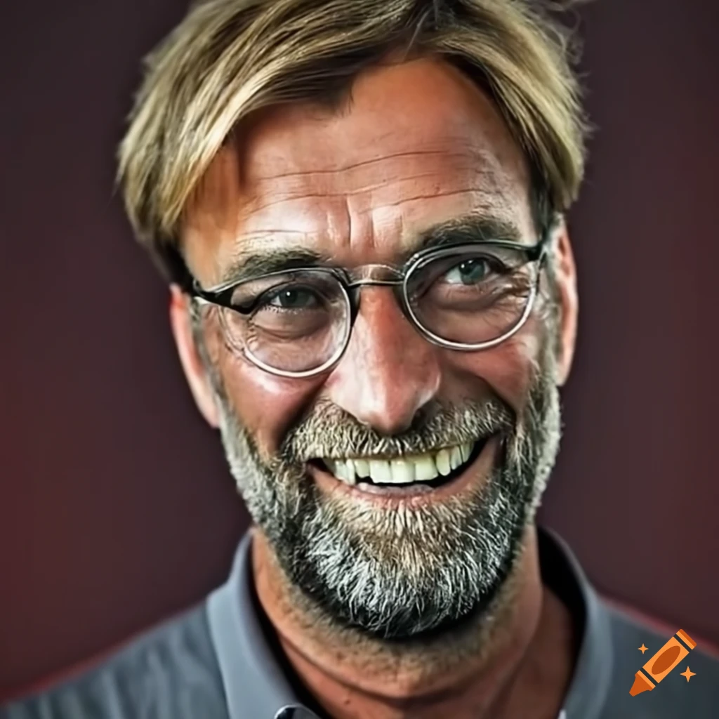 Close up portrait of jurgen klopp on Craiyon