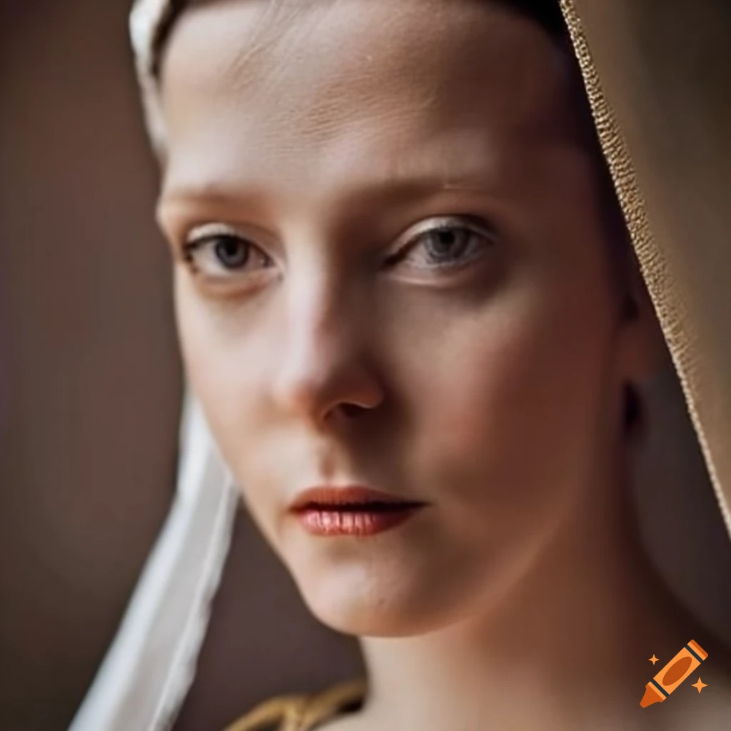 Portrait of a medieval lady on Craiyon