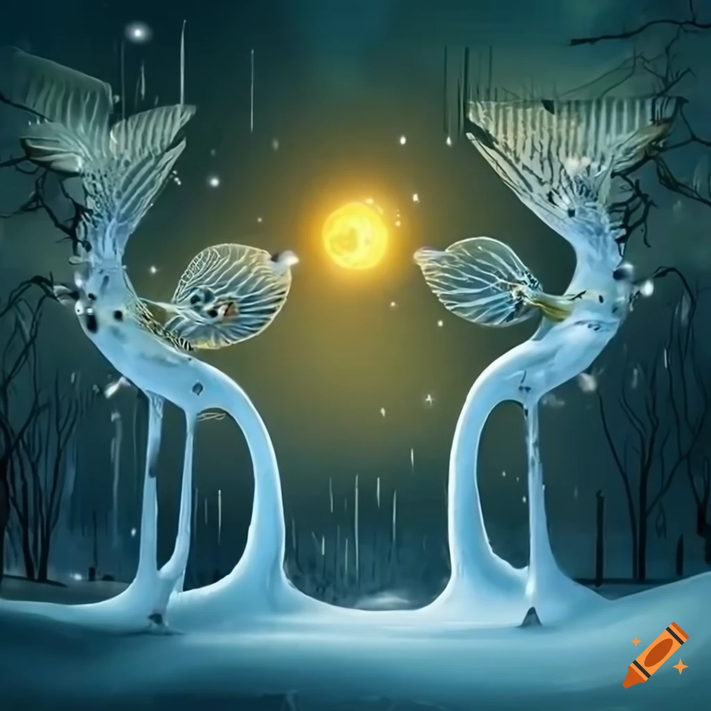 Surreal park with strange creatures and fantastical elements on Craiyon