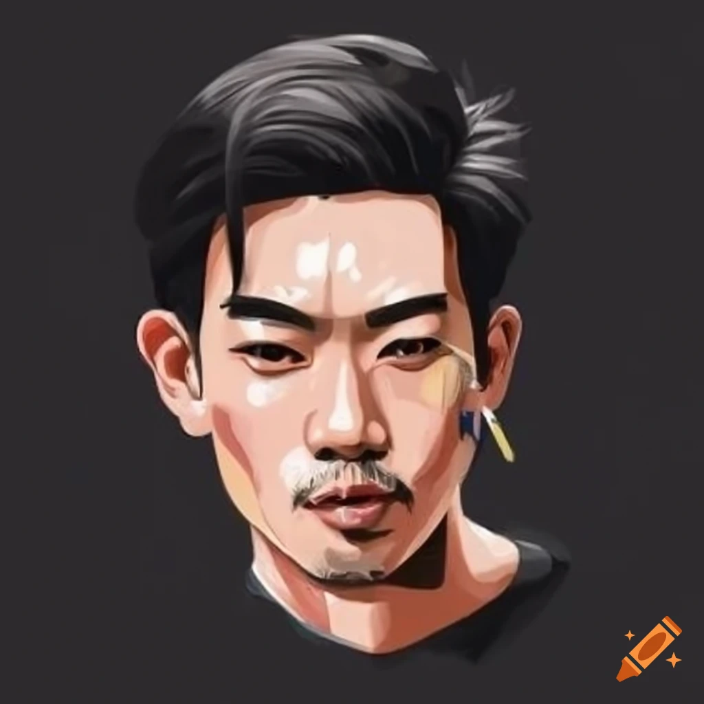 Portrait of an asian man on Craiyon