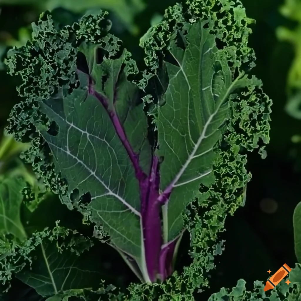 Close-up of black kale leaves