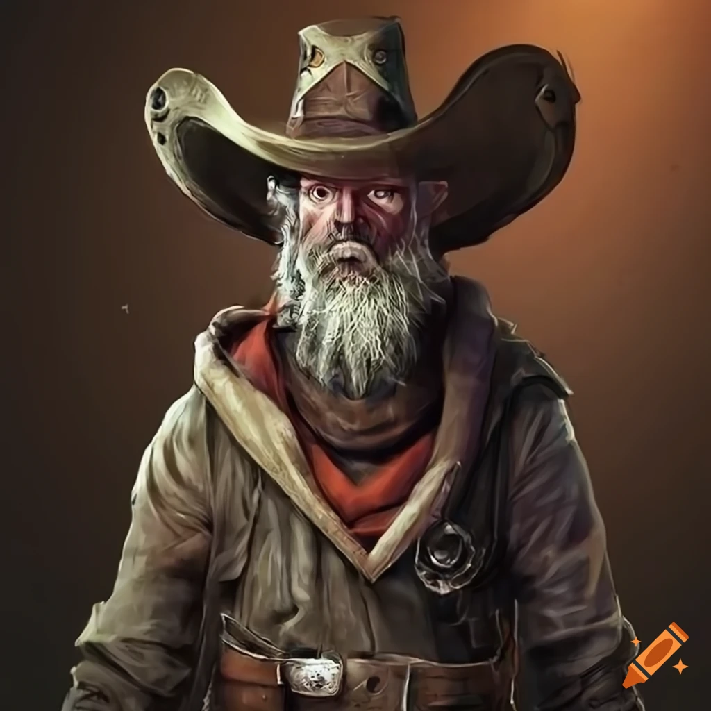 Image of a post-apocalyptic cowboy wizard