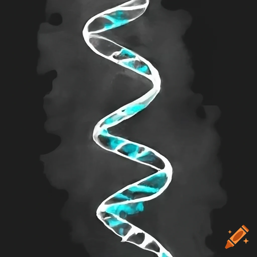 Dna strands in vibrant blue color