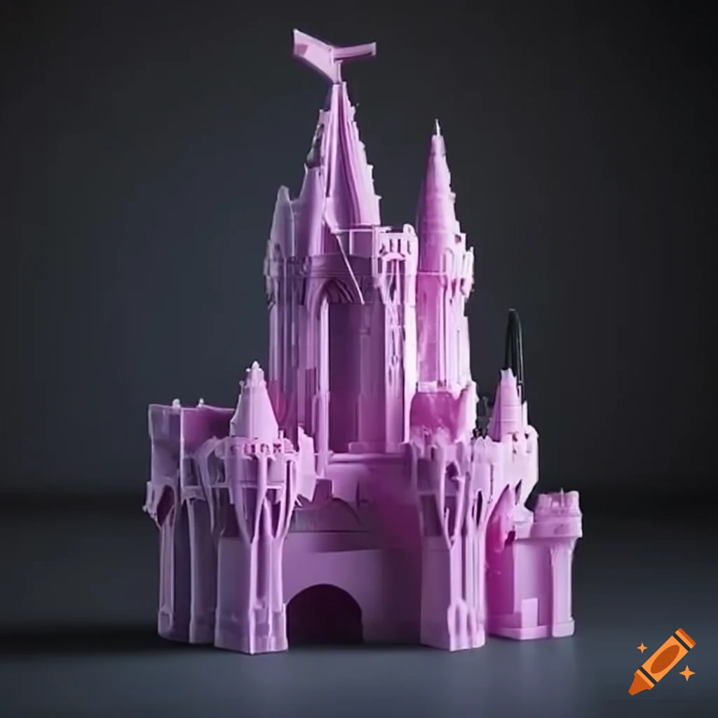 3d printed castle made of plastic