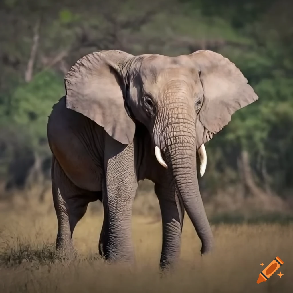 Photograph of an elephant on Craiyon