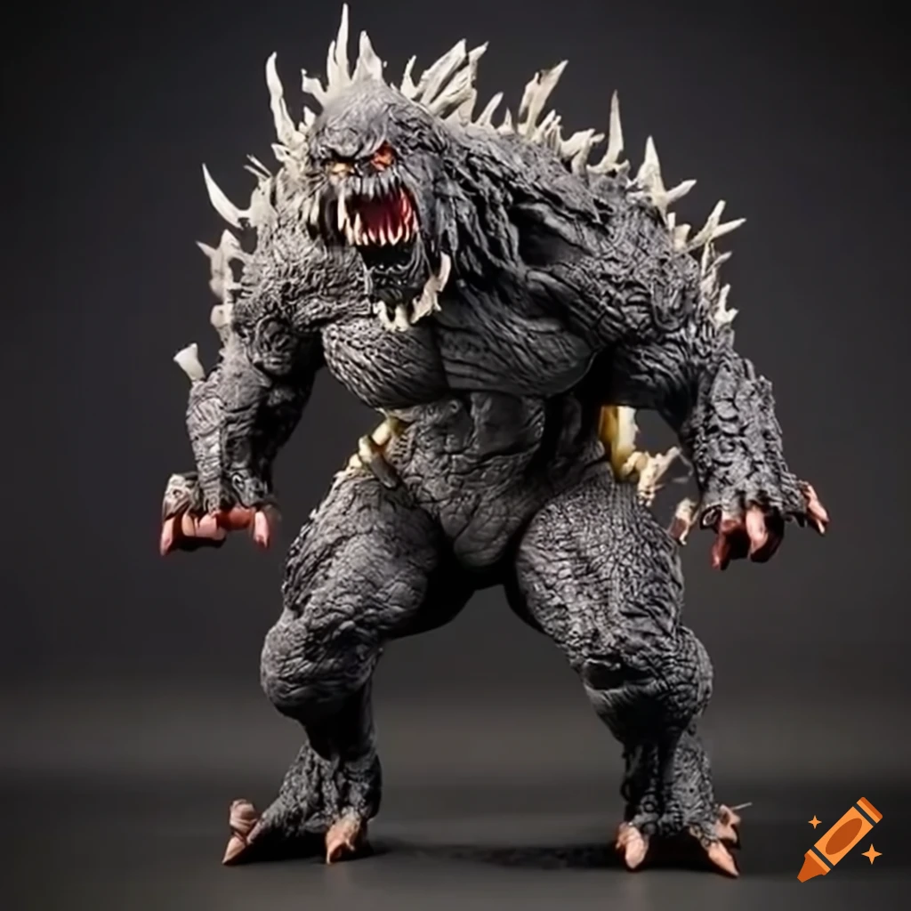 Doomsday and godzilla hybrid illustration