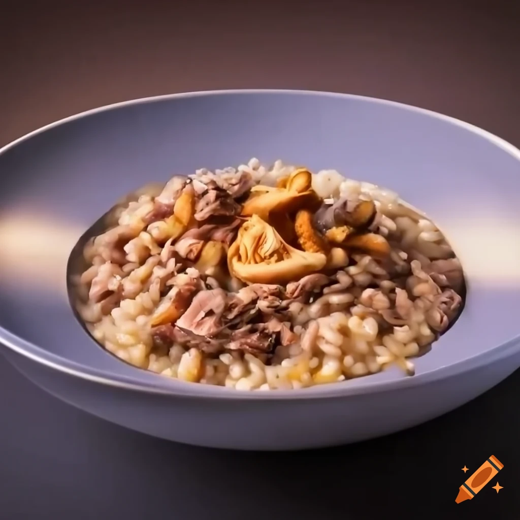 Delicious chanterelle and tuna risotto