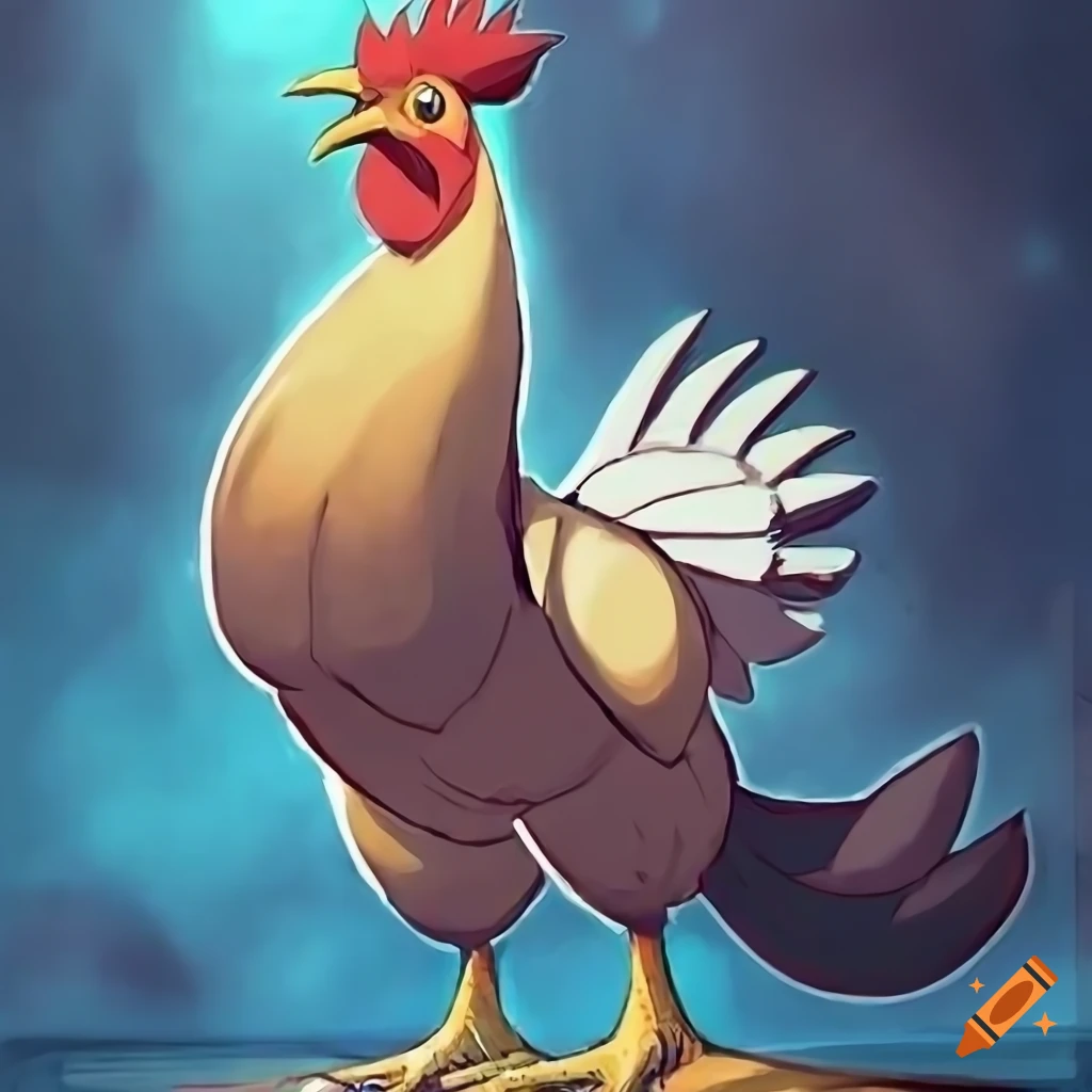 Illustration of a french rooster in a gymnasium on Craiyon