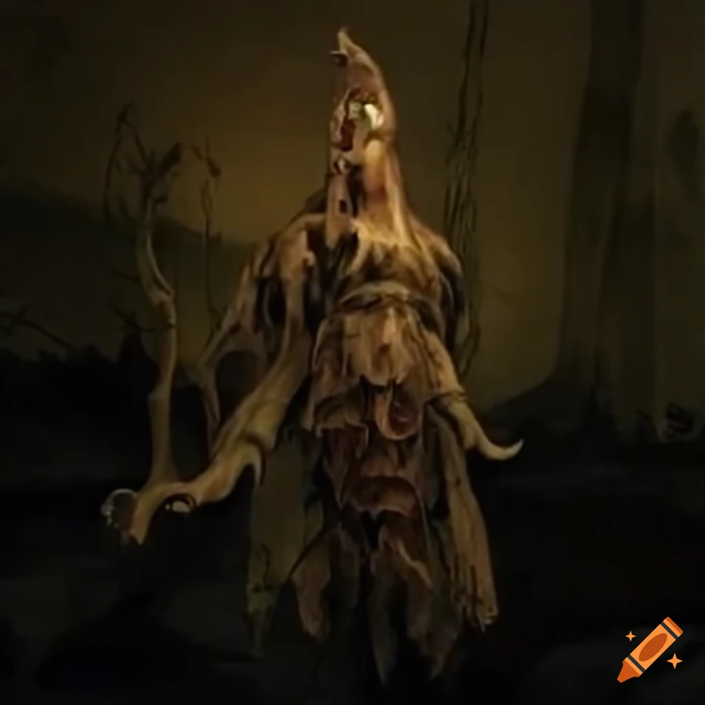 Personified tree with silly expression on Craiyon