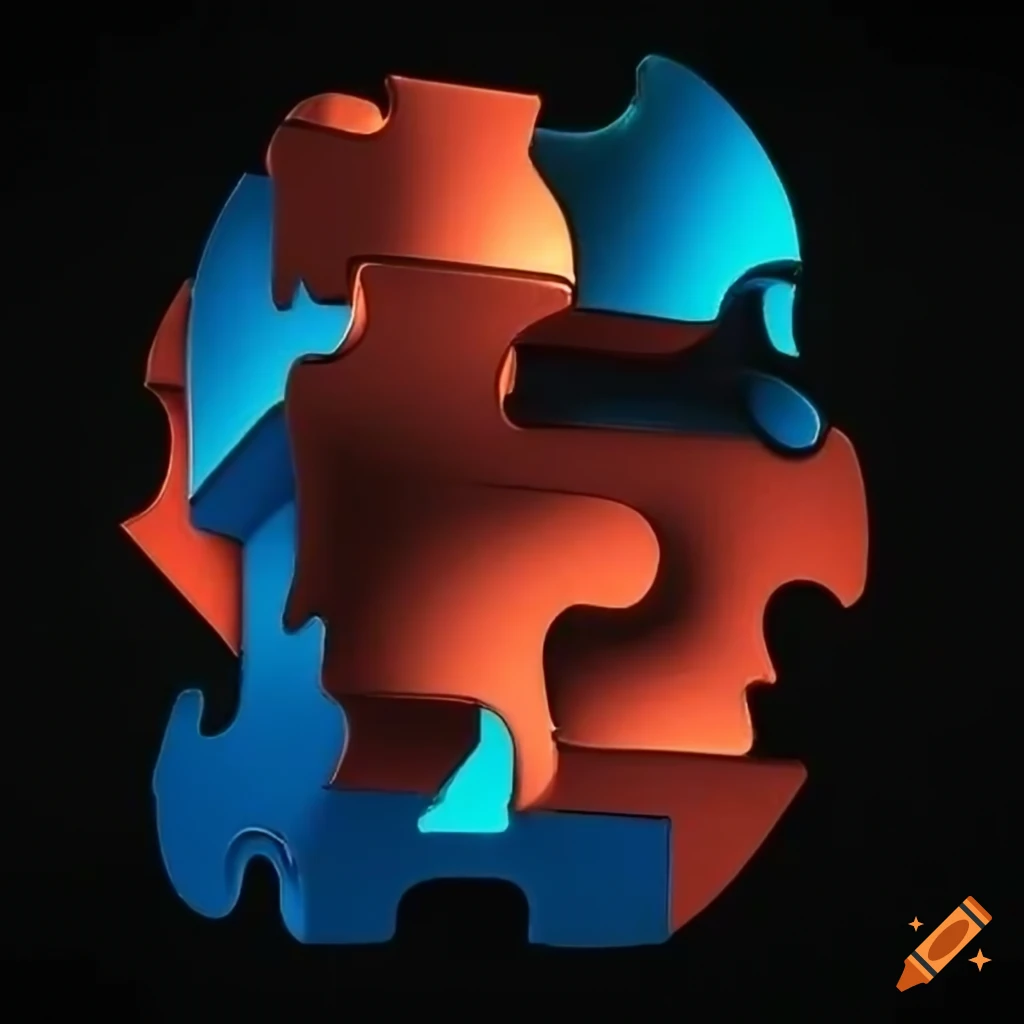 Mesmerizing 3d light puzzle on Craiyon