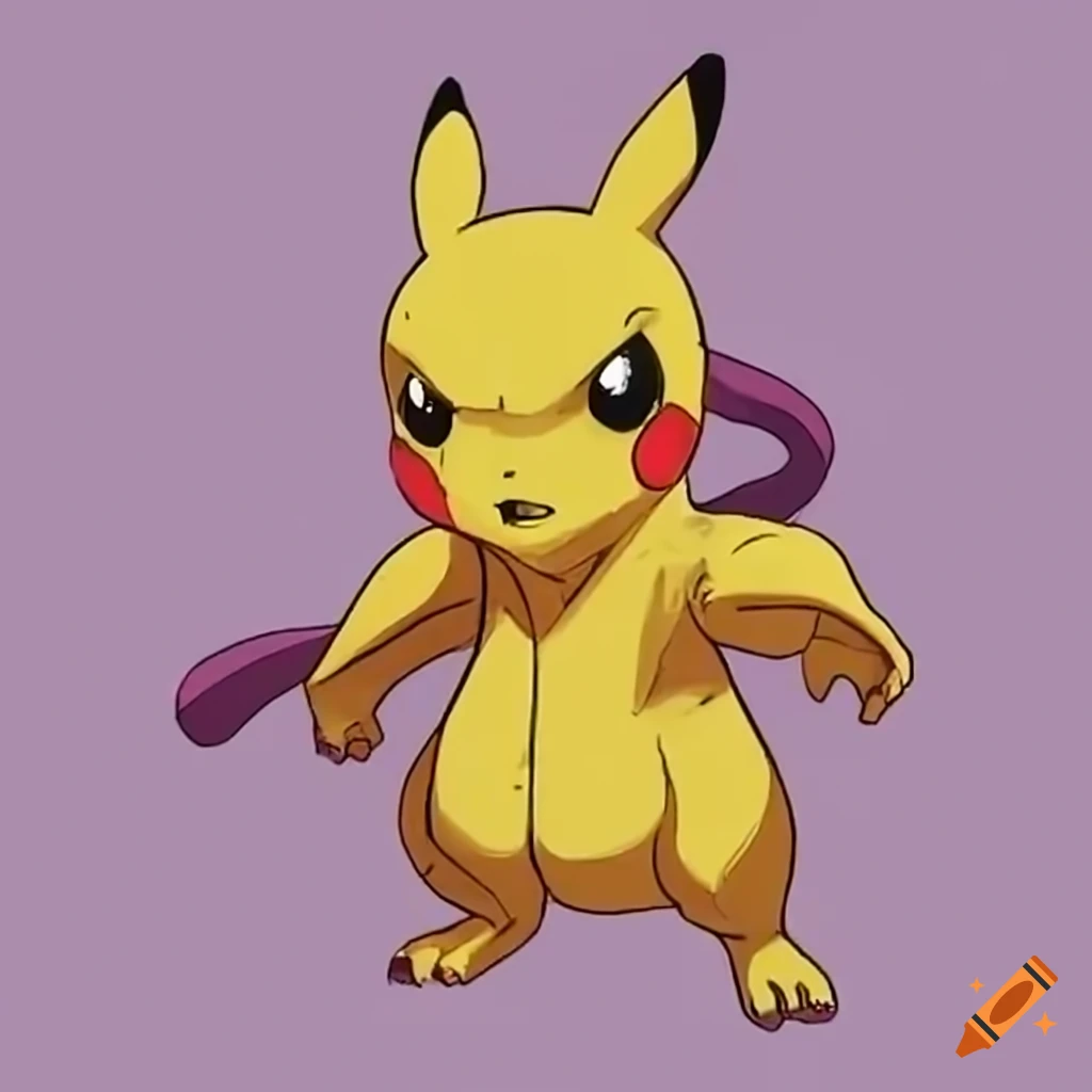 Powerful hybrid creature with pikachu and mewtwo powers on Craiyon
