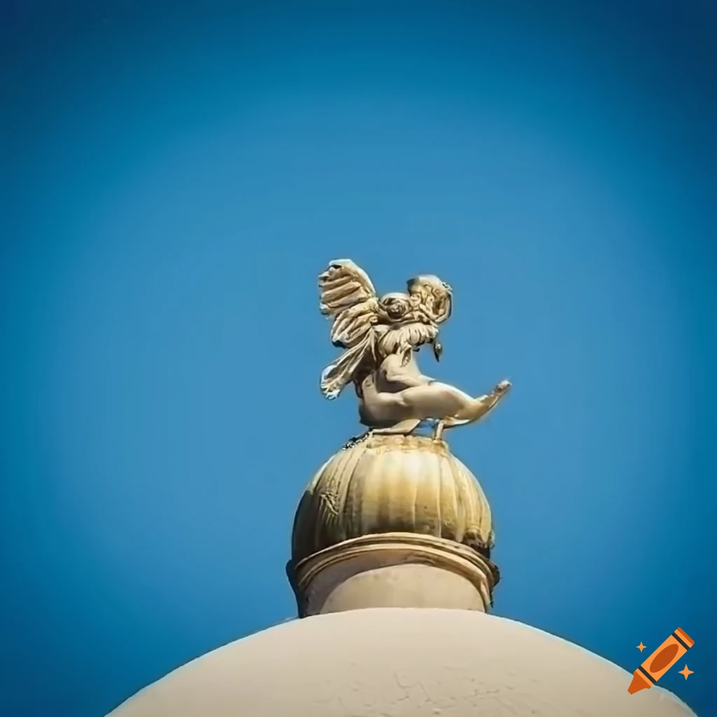 Artistic depiction of jewish angels on the temple of solomon