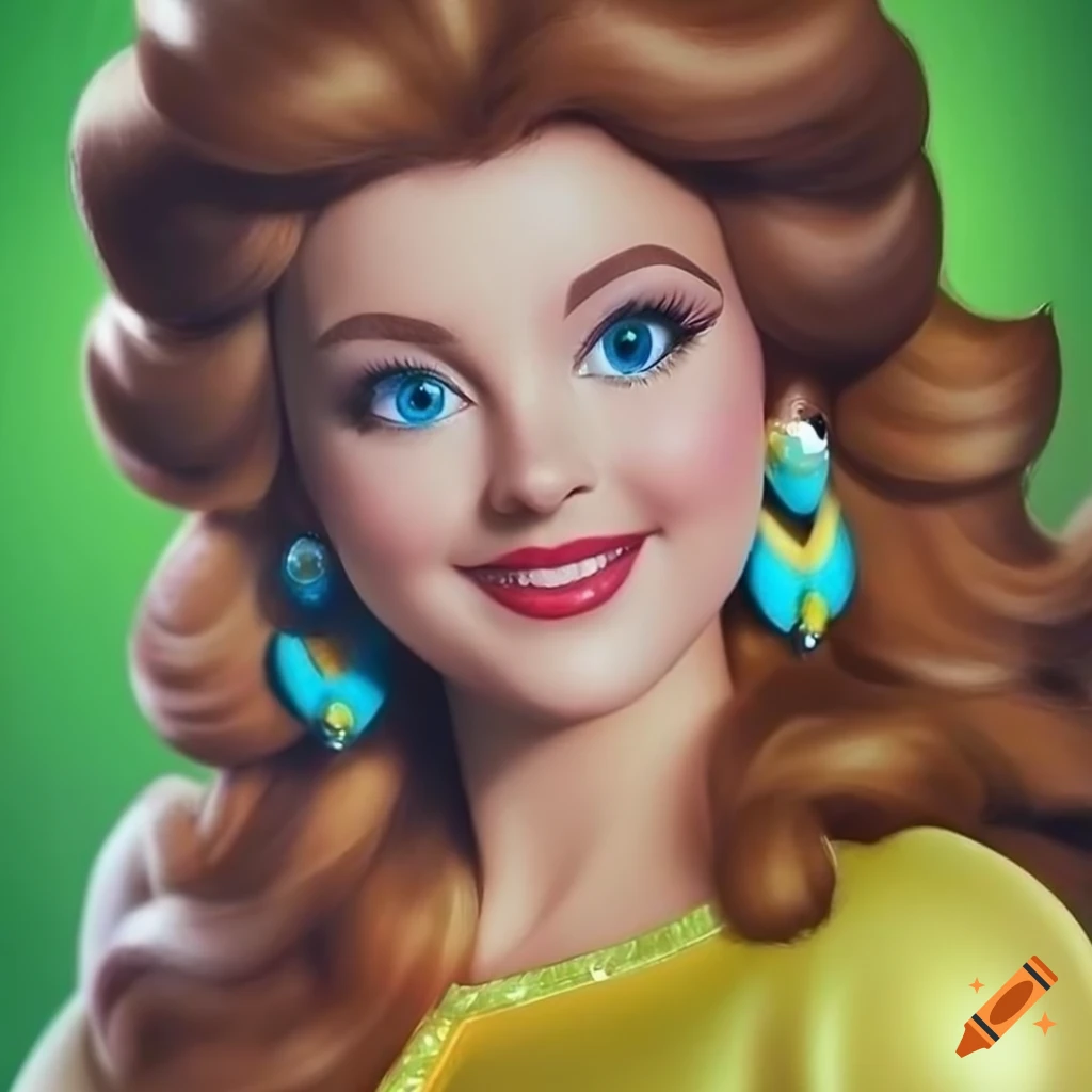 Real-life super-detailed portrait of Princess Daisy on Craiyon