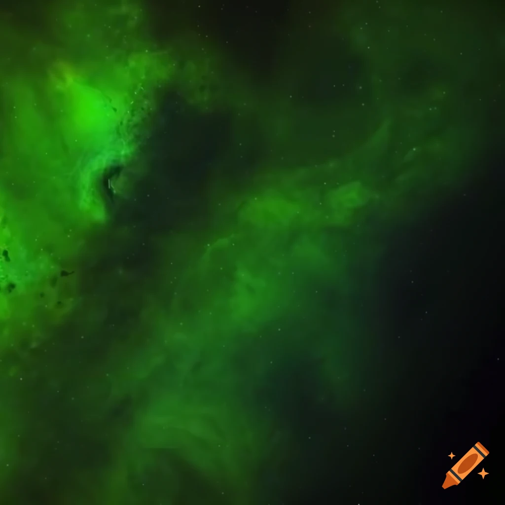 Epic black and green space background