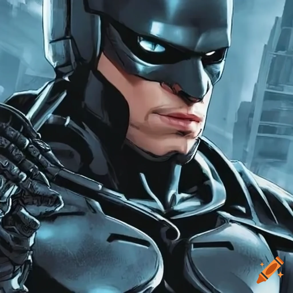 Batman and robocop crossover artwork