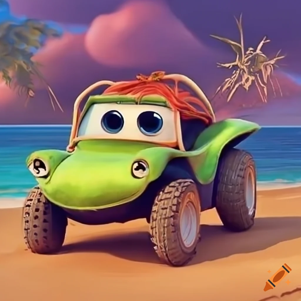 Pixar beach buggy on Craiyon