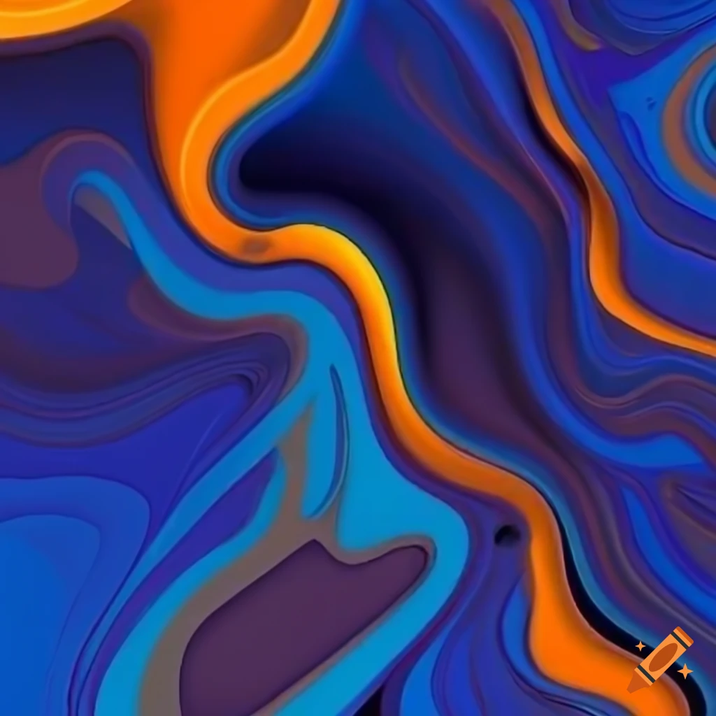 Orange and blue abstract graphic design