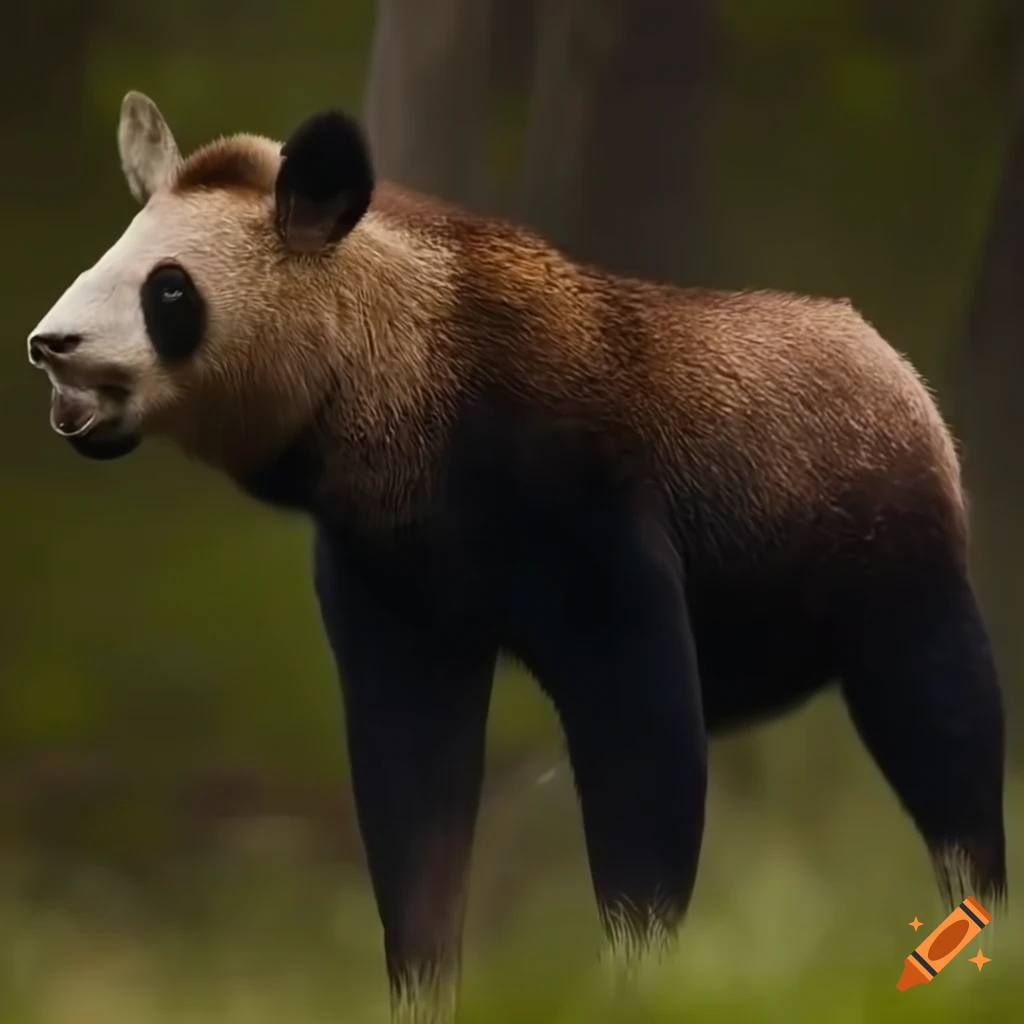Close-up of a panda moose on Craiyon