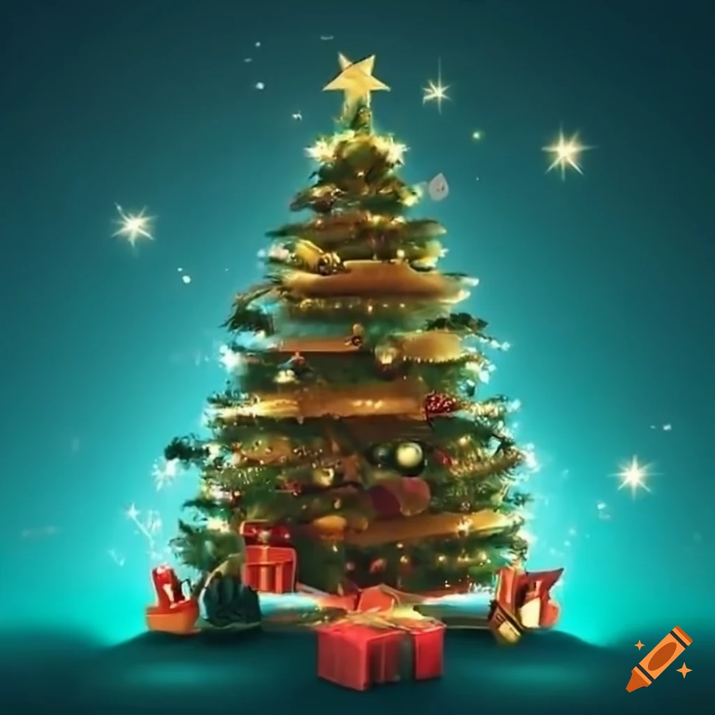 Christmas tree with vr goggles